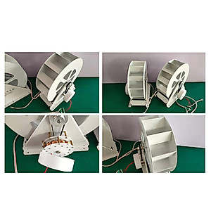 LANGZDHE Hydro Turbine Generator,Waterwheel,Hydroelectric Power Plant,Low-Speed Disc-Type Electricity Generation,Wind and Water Wheel Outdoor-White 50w