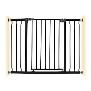 Dreambaby Liberty Security Baby Safety Gate - with Smart Stay Open Feature - Fits Openings 39-42 inches Wide - Black - Model L920BB