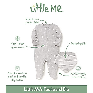 Little Me baby girls and Hat Footie, Yellow Print, Newborn US