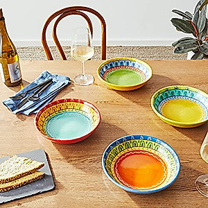 Certified International Valencia Soup/Pasta Bowl (Set of 4), 9.25", Multicolor