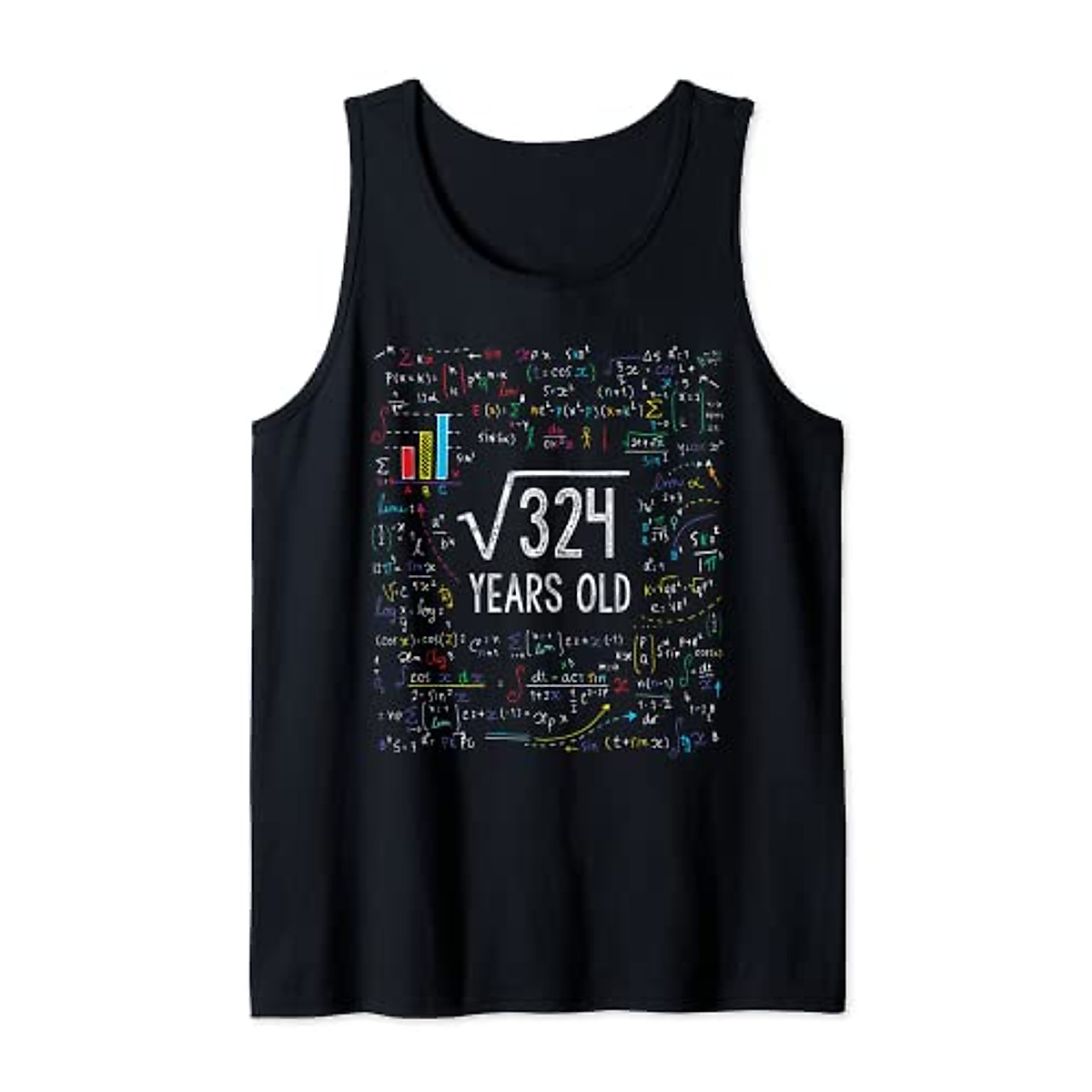 Square Root Of 324 18th Birthday 18 Year Old Gifts Math Bday Tank Top