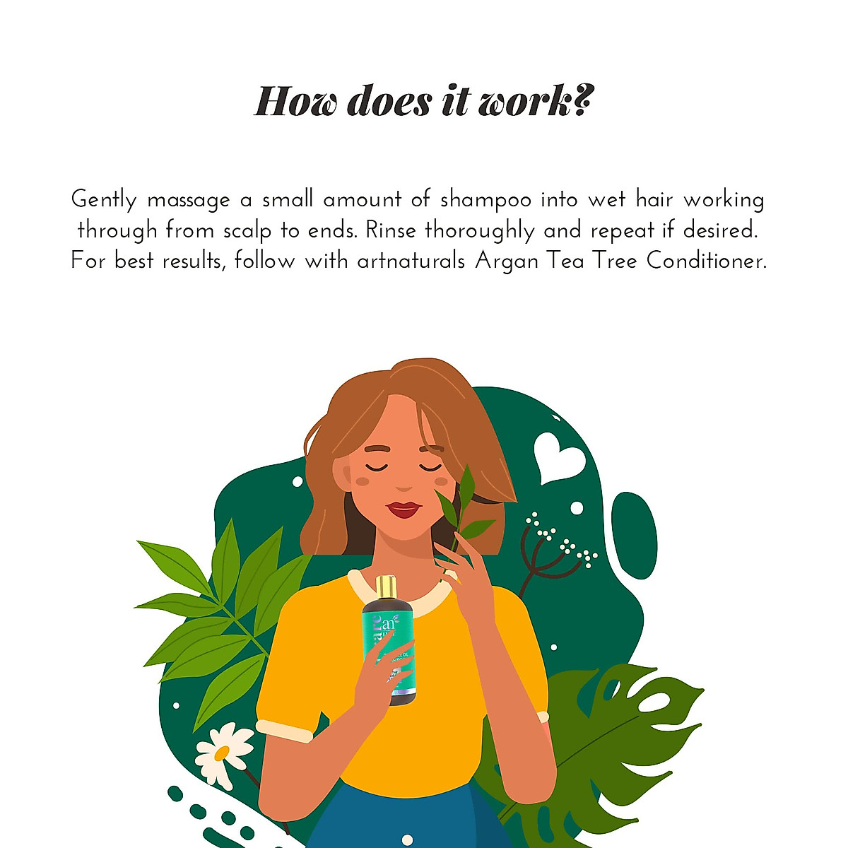 Artnaturals LUXE Tea Tree Shampoo - (16 Fl Oz / 473ml) - Sulfate Free – Made with 100% Pure Therapeutic Grade Tea Tree Essential Oil for Dandruff and Itchy Scalp