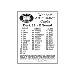 Super Duper Publications | Articulation K Sound Fun Deck | Vocabulary and Language Development Flash Cards | Educational Learning Materials for Children