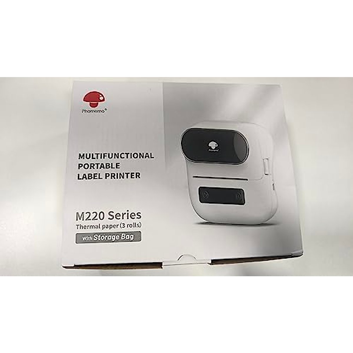 Phomemo Label Maker, Bluetooth Label Printer for Barcode, Address, Home, Mailing, Small Business, Clothing, Portable Label Maker Easy to Use with 3 Rolls Label & Bag
