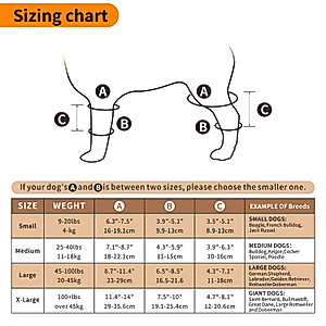 Landwill Dog Knee Brace for Cruciate Ligament Injury Joint Pain Muscle Soreness. Adjustable Dog Leg Brace, Dog Support Brace,Dog Hind Leg Support.(Black L)