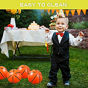 Yunsailing 50 Pcs Mini Beach Balls Bulk, 4.3 Inch Mini Inflatable Beach Ball, Basketballs Beach Toys Pool Toys for Hawaiian Party Decorations Summer Theme Party Favor for Pool Games Water Games