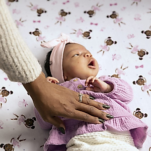 Little Muffincakes Extra Soft Cotton Fitted Crib Sheet, Ballerina Theme (Zhara) - Standard Size, 1 Pack, Pink,Small Single