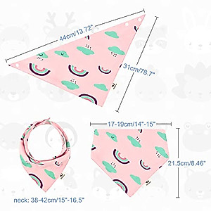 BEBOAN Baby Bandana Drool Bibs, 10-Pack Newborn Bibs for Toddler Girls Drooling Teething, 100% Organic Cotton Soft and Absorbent Baby Bibs, Adjustable Size (Boy)