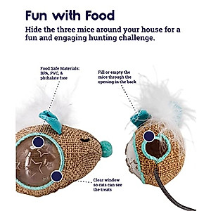 Catstages Mousin' Around Hide 'N Treat Cat Toy - 3 Pack - Treat Dispenser Cat Toy