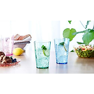 SCANDINOVIA - 19 oz Unbreakable Premium Drinking Glasses - Set of 6 - Tritan Plastic Tumbler Cups - Perfect for Gifts - BPA Free - Dishwasher Safe - Stackable