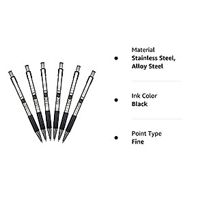 Zebra Pen BCA F-301 Stainless Steel Ballpoint Pens