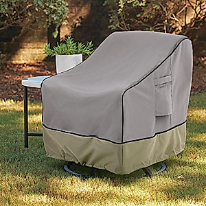 BRIVIC Patio Furniture Covers Waterproof for Chair, Outdoor Lawn Chair Covers Fits up to 32W x 37W x 36H inches(2Pack), Grey