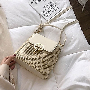 Elegant crochet purse crossbody bags for women purses cross body bag backpack handbags mini small womens backpacks work girls (Beige)