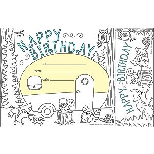 BARKER CREEK Recognition Awards and Bookmarks, Color Me Happy Birthday, 30 Double-Sided Awards and 30 Double-Sided Bookmarks, Awards are 6-3/8" x 5-1/2", Bookmarks are 2-1/8" x 5-1/2" (427)