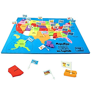 Imagimake Mapology USA Map with Capitals | Learning States and Capitals | US Geography Toys for Ages 5-7 | Jigsaw Puzzles for Kids Ages 8-10 Years | Educational Toys for Ages 8-13