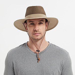 KANUT SPORTS Bouie Safari Sun Hat - UPF 50+, Water-Repellent Wide Brim Bucket Hat for Hiking, Fishing Putty
