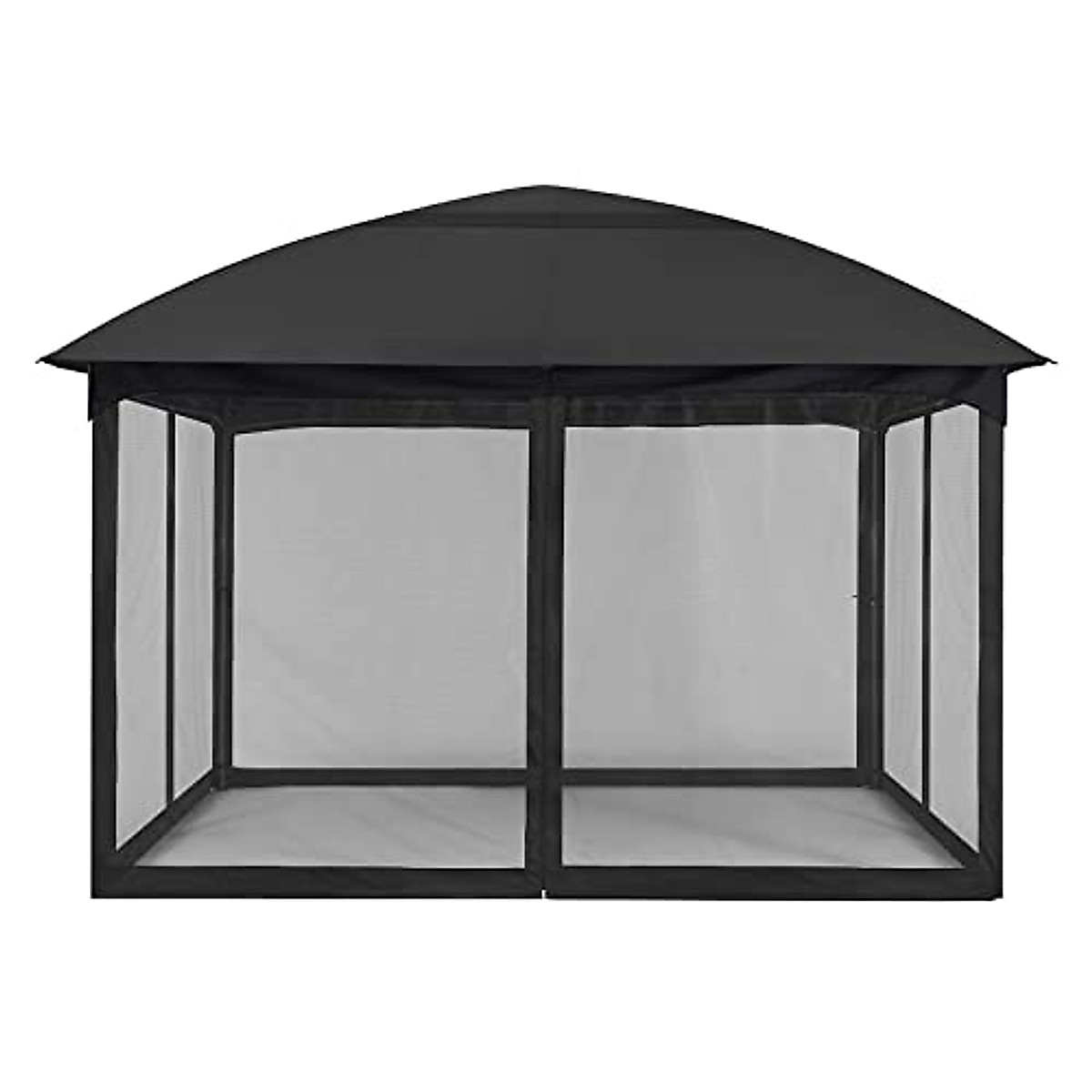 MASTERCANOPY Soft Top Outdoor Garden Gazebo for Patios with Netting Walls (10x10, Dark Gray)