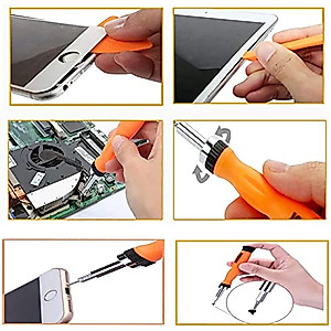 Small Ratchet Screwdriver Set, JAKEMY 20 In 1 Mini Screwdriver Set Electronics Repair Tool Kit for iPhone, MacBook, Laptop, Smartphone, Eye Glasses, Watch, Toys, RC Car, Bell Ring