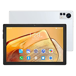 GOWENIC 10 inch Octa Core Tablet, for 11 Tablets 6GB RAM 256GB Storage, IPS HD Large Screen Tablet Computer, Dual Sim Card Slot, 4G Internet 5GWIFI, 7000mah (Silver)