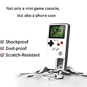 KJArrow Compatible with Samsung Galaxy S21 Game Case with 36 Classic Games, Playable Gameboy Case for Samsung Galaxy S21 White