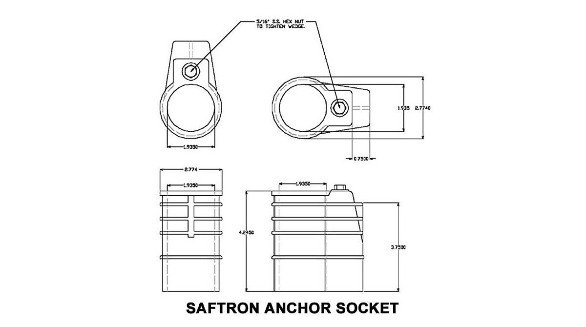 Saftron Anchor Socket - Chemical Resistant & Durable