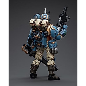 Pipigirl JoyToy Warhammer 40K Genuine License 1/18 Soldier, Astra Militarum Tempestus Scions Squad 55th Kappic Eagles Tempestor, 4.21 inch Models Action Figures Kits (Tempestor)