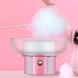 Candy Floss Machine, Cotton Sugar Candy Floss Maker, Home Kids Party Sweet Gift Household Machine, 28.5X28.5X17.5Cm, 500W,Pink