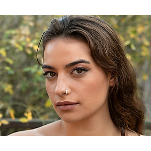 Indian Nose Ring, Unique 925 Sterling Silver Tribal Nose Hoop Piercing, 20 Gauge Earring, Handmade Jewelry