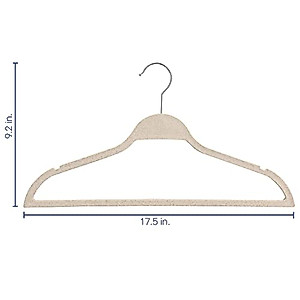 Elama Home 20 Piece Biodegradable Coat Hangers in Wheat (ELH-20)