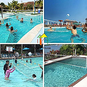 Volleyball Nets, Professional Volleyball Net, Portable Volleyball Replacement Net for Backyard Schoolyard Sports Beach Swimming Pool, Indoor/Outdoor Volleyball Net Set, 32FTX3FT, Poles Not Included