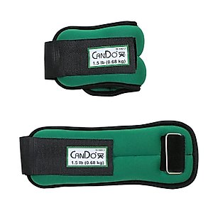 Cando 10-3382-2 Weight Straps, 3 lb. Set, Green (Pack of 2)