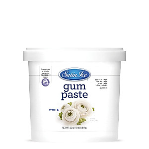 Satin Ice White Gum Paste, Vanilla, 2 Pound