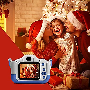 Children Camera, Children's Photography Video HD Mini Digital Camera, Front and Rear Dual Lens 4000W Pixe-l, TF-Card Max 32G, Creative Photo Frame, Filter Mode, Games, Portable Toy