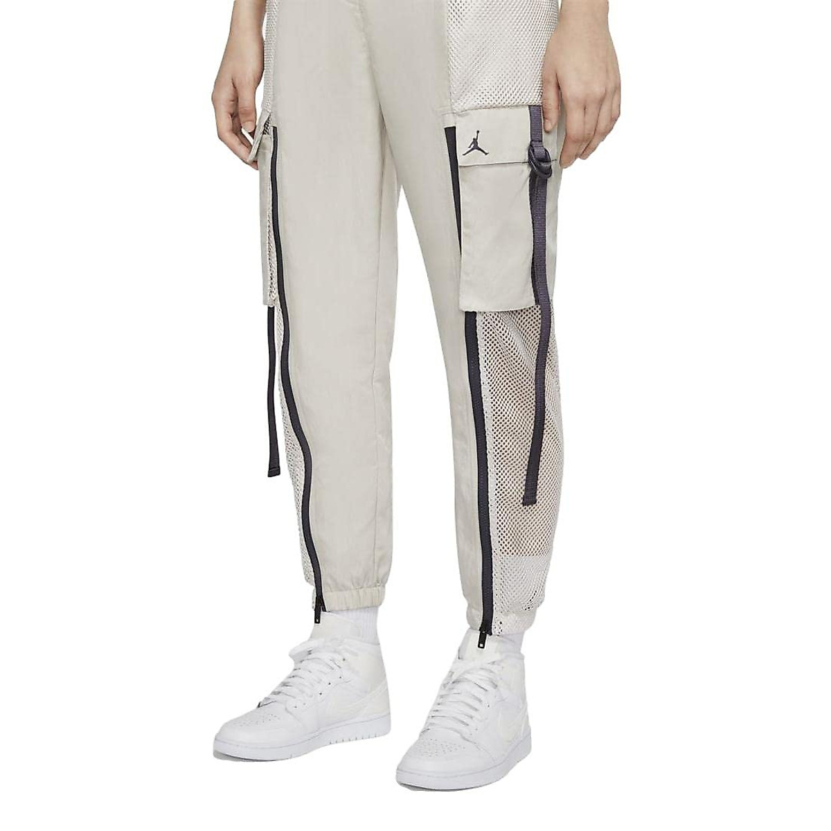 Nike Women's Jordan Woven Utility Pants (XX-Large, Beige/Oreowood Brown)