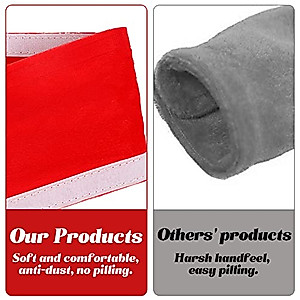 HAOBAOBEI Refrigerator Door Handle Covers, Set of 6 Washable Red Cloth Decorations Keep Kitchen Appliance Clean for Fridge Microwave Stove Bathroom Handles Keep Off All Stains Dust Dirty Fingerprint