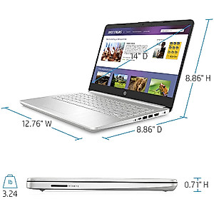 2023 Newest Hp Premium 14 Laptop: 14" FHD IPS Display, Latest 4-Core Intel i3-1125G4(upto 3.7GHz), 16GB RAM, 512GB SSD, UHD Graphics, Backlit-KYB, FP-Reader, Wifi, Fast Charge, HDMI, USB-C, Win10S, TF