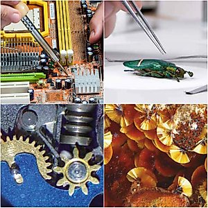 Swift S7-TGL-CA05 Trinocular Stereo Microscope, 7X-45X Zoom, WF10X Eyepieces, Gooseneck & Transmitted LED Lights, Pillar Stand, 110V