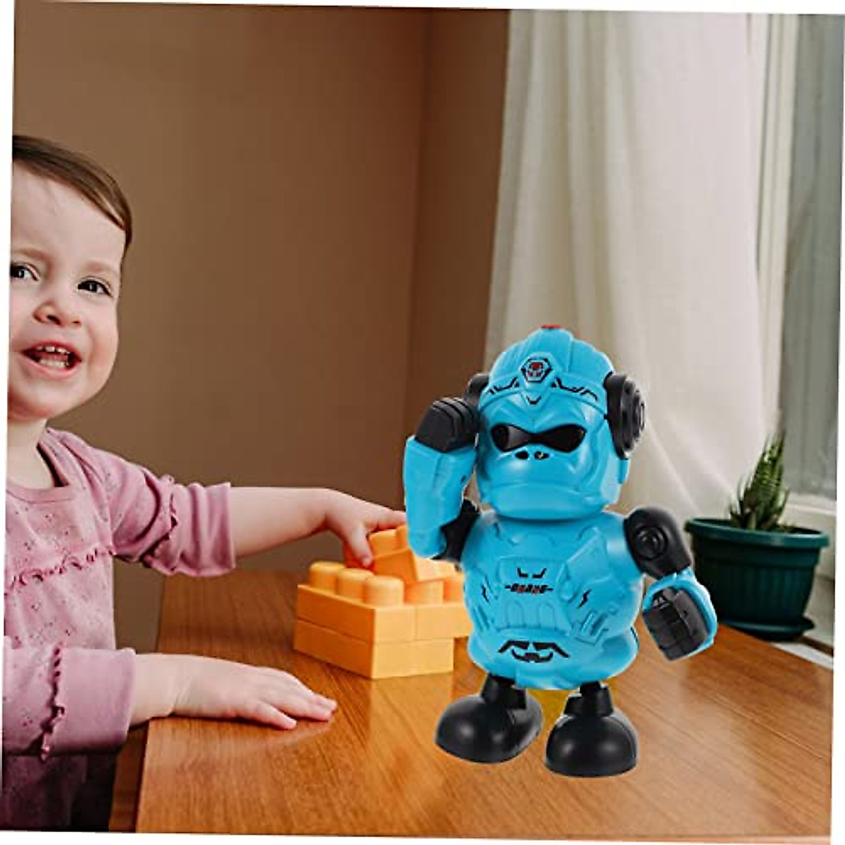 Toyvian 1pc King Robot Desktop Toys Kids Mini Toys Office Desk Toys Kids Robot Plaything Electric Toy Kid Electric Robot Toy Plastics, Electronic Components Child Intelligent Doll