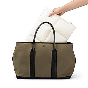 Comfyable Puffy Laptop Sleeve 13 Inch 14 Inch, Quilted Puffer Carrying for Women, Pillow Case Compatible for MacBook Air M2 M1, MacBook Pro 13 Inch 14 Inch, 13 in 14 in Cover, Rice