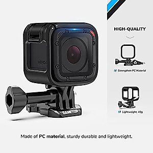Sametop Frame Mount Housing Case Compatible with GoPro Hero 5 Session, Hero 4 Session, Hero Session Cameras