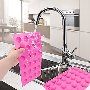 BAKER DEPOT Small Dome Silicone Mold for Cake Decorating Candy Chocolate Mould Semicircle Handmade Resin Craft Mould (round 24 holes mold 2 pcs)