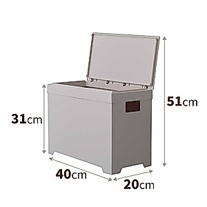Tenma Co., Ltd. Under Sink Trash Can, Simple Dust Box, Wide Open, 5.3 gal (20 L), Gray