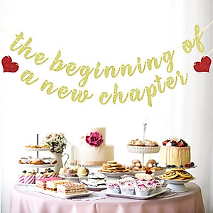 The Beginning of a New Chapter Banner, for Happy Graduation/Congrats Grad/Farewell/Moving Away/Job Change/House Warming/Happy Retirement Party Decorations