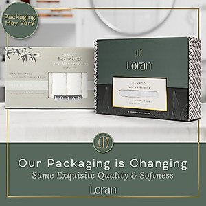 White Washcloths Set of 6 Soft Facial Cloths 10” x 10” 100% Viscose Derived from Bamboo Spa-Like Feel Silky Face Cloth for Skin Cleansing