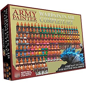 The Army Painter Warpaints Air Complete Set - 126 Non-Toxic Water Based Airbrush Paint Set – Miniature Paint for Tabletop Roleplaying, Boardgames, and Wargames Miniature Model Painting
