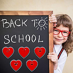 72 Pieces Heart Cut-Outs 3 Inch Printed Hearts Cut-Outs Cute Heart Shape Decoration for Valentines Day Crafts Home Class Office Decor, Red