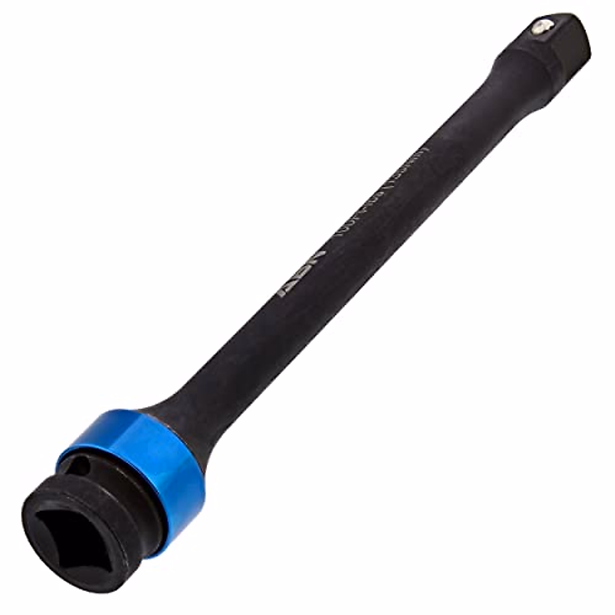 ABN 1/2in Drive 8in Long Torque Socket Extension Bar, 100 ft/lb CR-MO with Blue Color-Coded Aluminum Ring