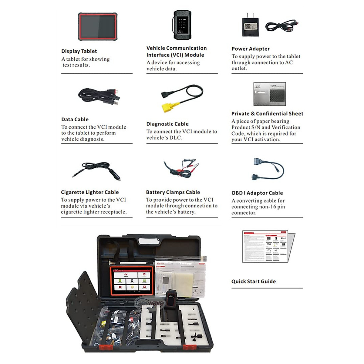 Launch Tech US Version X-431 Torque III Professional Automotive Code Assist Scan Tools, OBD2 Scanner 10.1”inch touch screen Full System Car Diagnostic Scan Tool, Free Update (301190720)