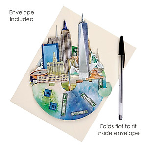 SANTORO Pirouette, 3D Pop Up Greeting Card, Birthday Card - New York City - For Him, For Her, Birthday, Thank You, Travel