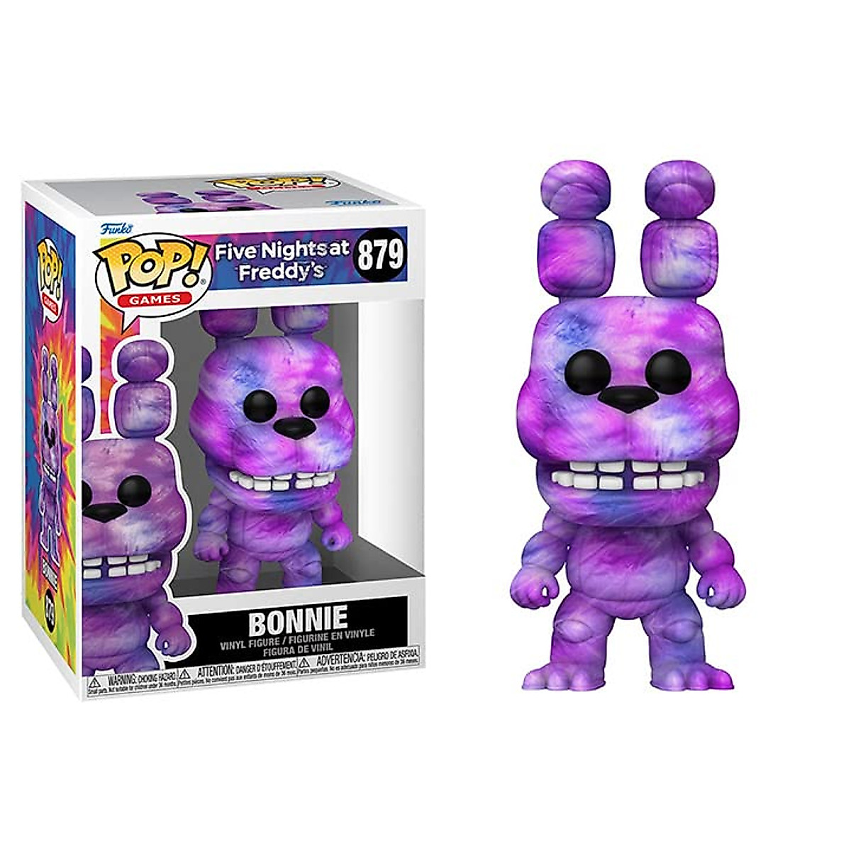 POP Five Nights at Freddy's - Tie Dye Bonnie Funko Vinyl Figure (Bundled with Compatible Box Protector Case), Multicolor, 3.75 inches